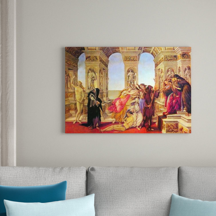 East Urban Home Slander by Sandro Botticelli - Wrapped Canvas Rectangle Print | Wayfair.co.uk
